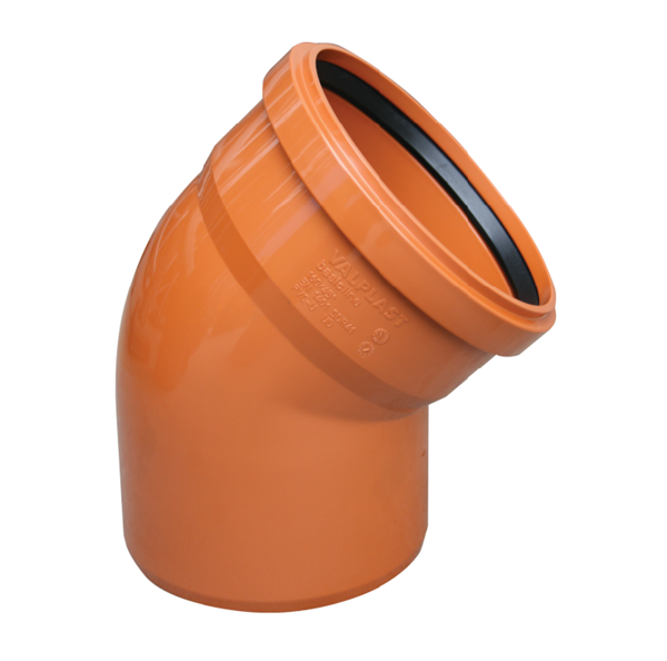 Curba canal PVC 45° D125
