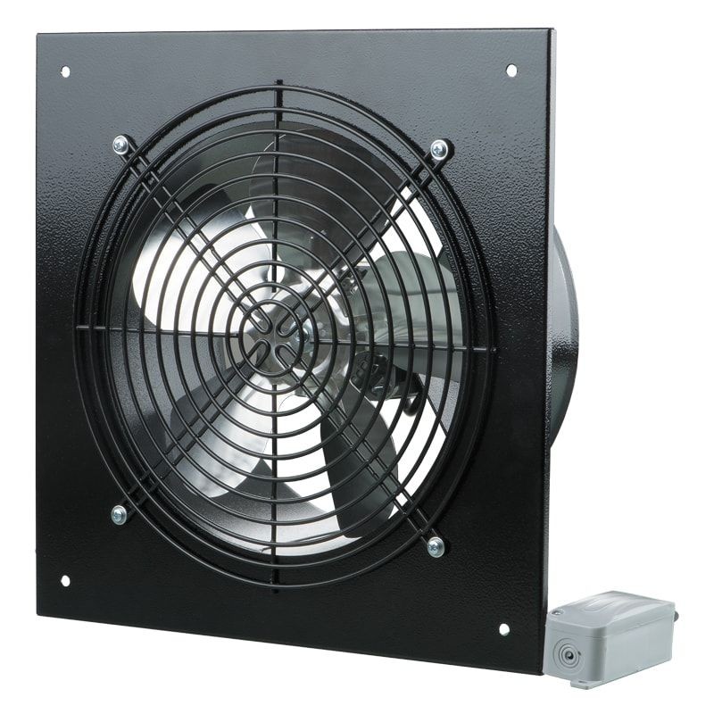 Ventilator patrat negru de perete FR400 41cm New Clima